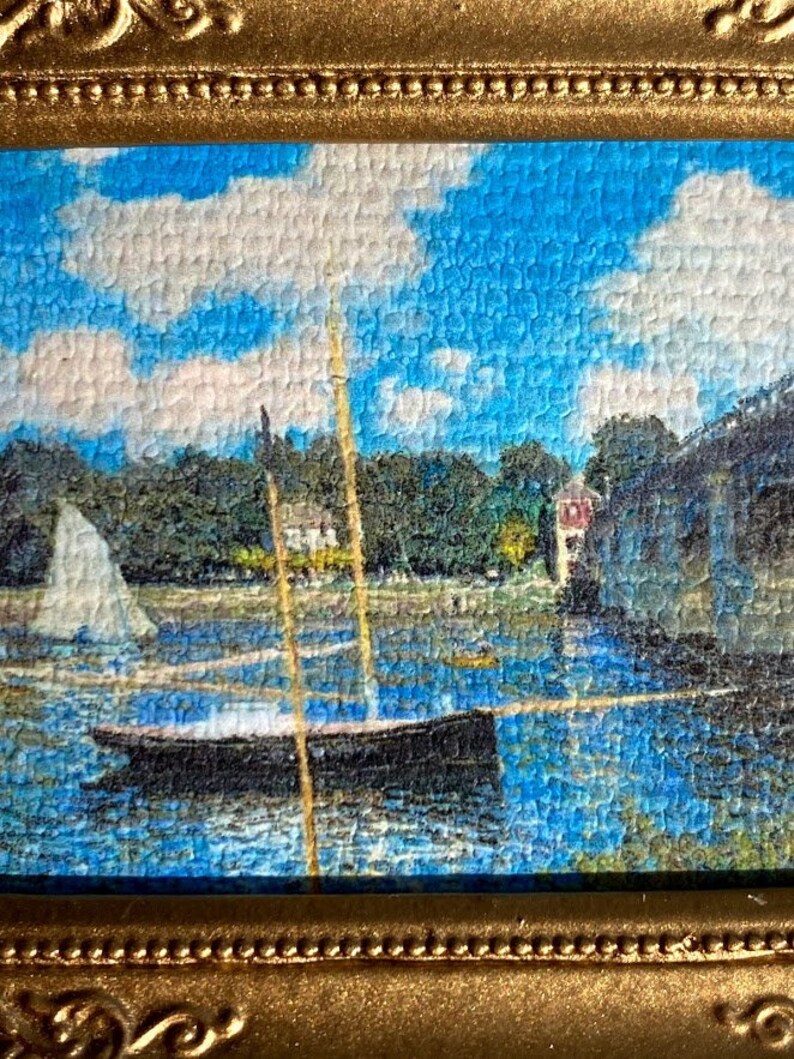Dollhouse Miniature Framed Picture Claude Monet the Bridge at ...