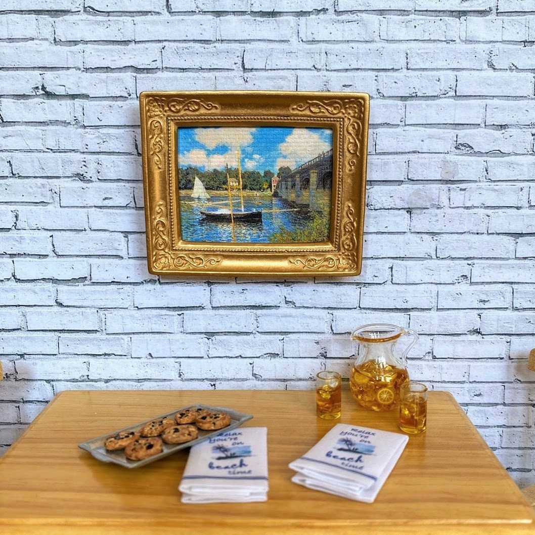 Dollhouse Miniature Framed Picture Claude Monet the Bridge at ...
