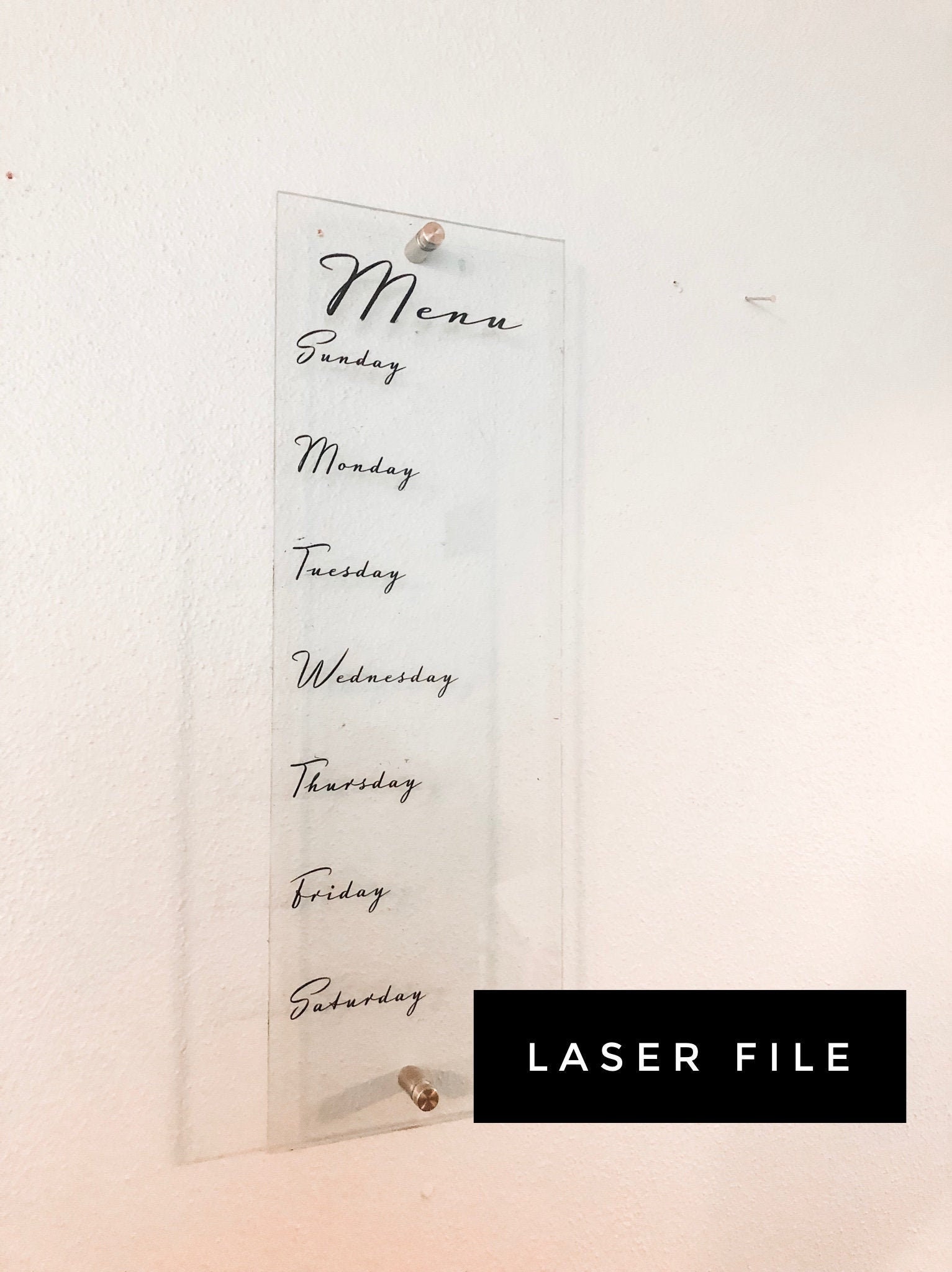 Scrapbooking Paper, Party & Kids Digital Cut File Menu Planner Laser ...