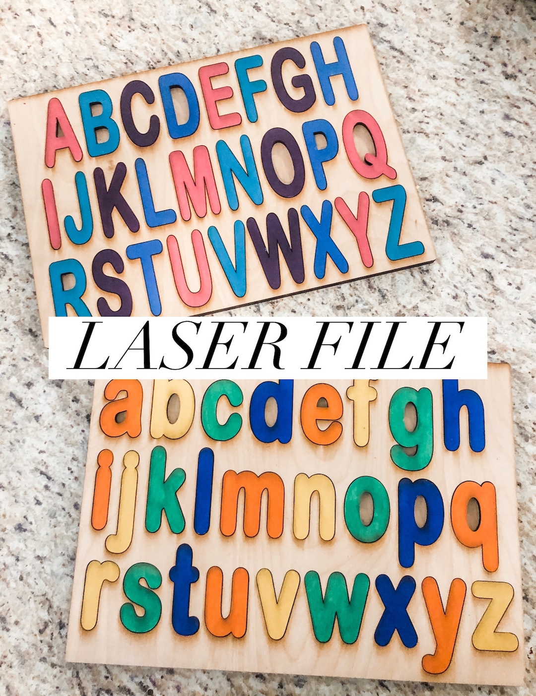 Alphabet Puzzle Laser Cut Svg Digital File - Etsy