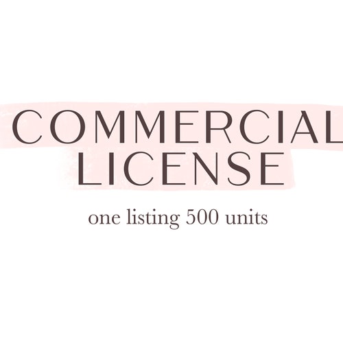 Commercial License Mass Production Product License Digital - Etsy