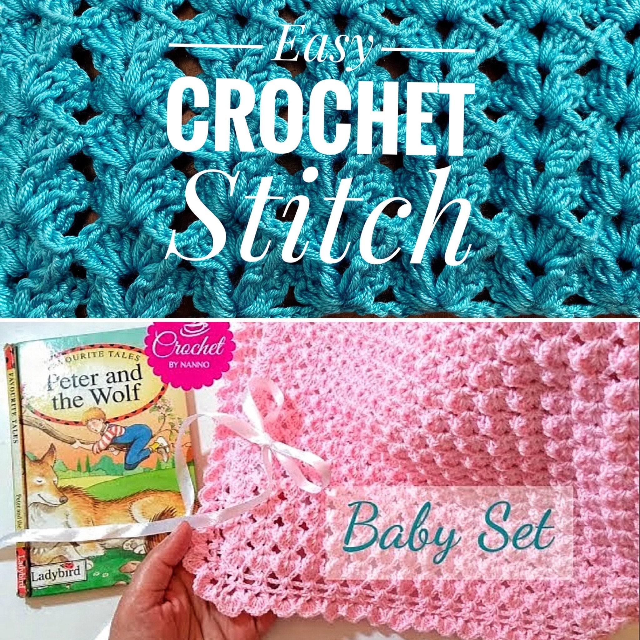2 CROCHET PATTERNS Easy Boho Stitch Baby Crochet Blanket - Etsy