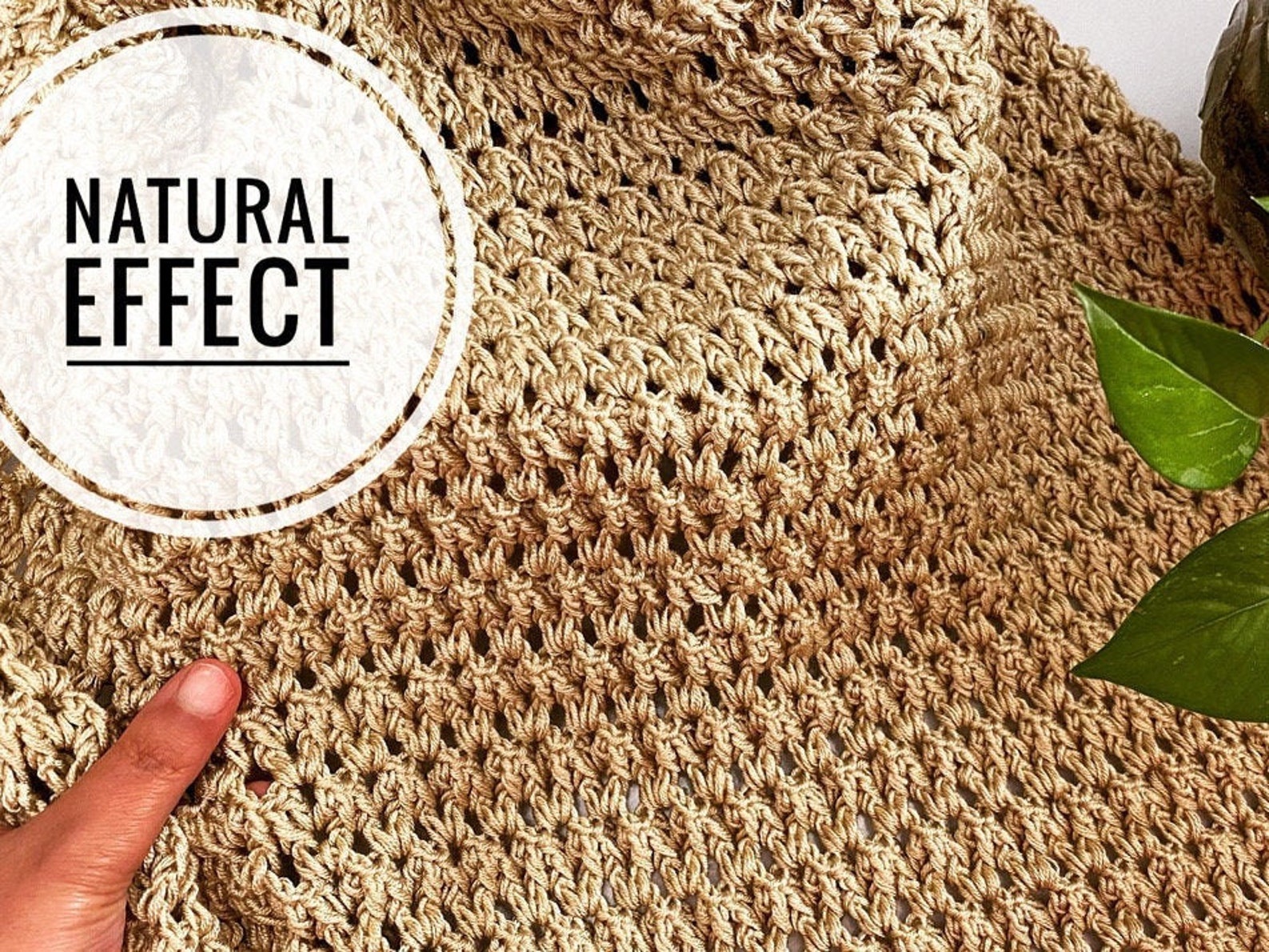 2 CROCHET PATTERNS Natural Wicker Effect Crochet Blanket Pattern Home ...