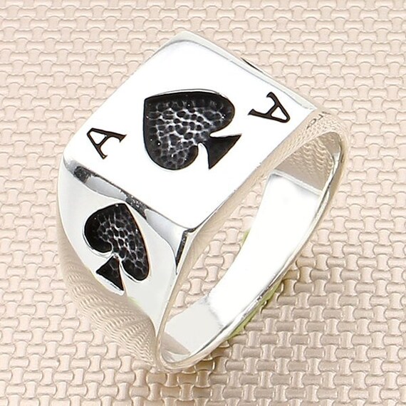 Ace Design Unique Silver 925 Men Ring | Etsy