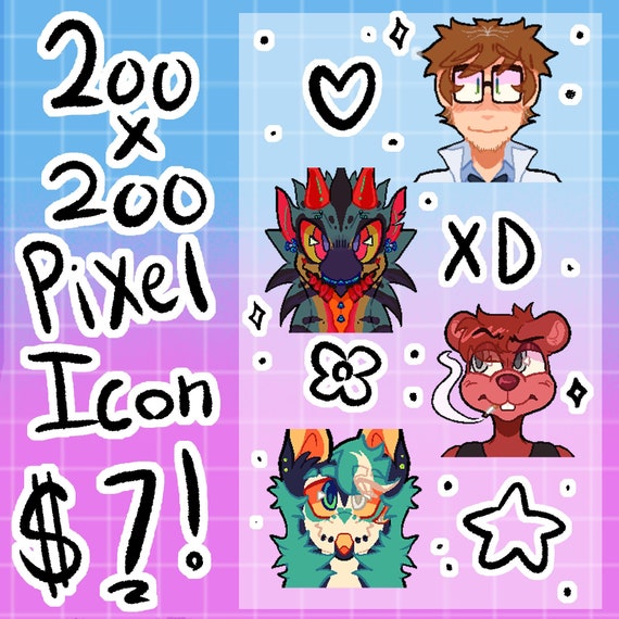 200x200 Pixel Icon OC Commissions - Etsy