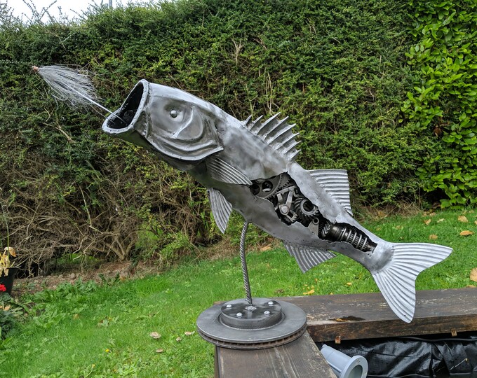 Sea Bass Chasing a Lure - Etsy