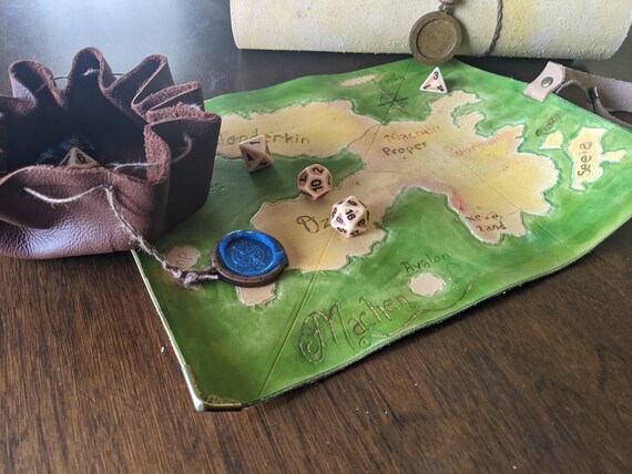 Custom Leather Map 9x12 - Etsy