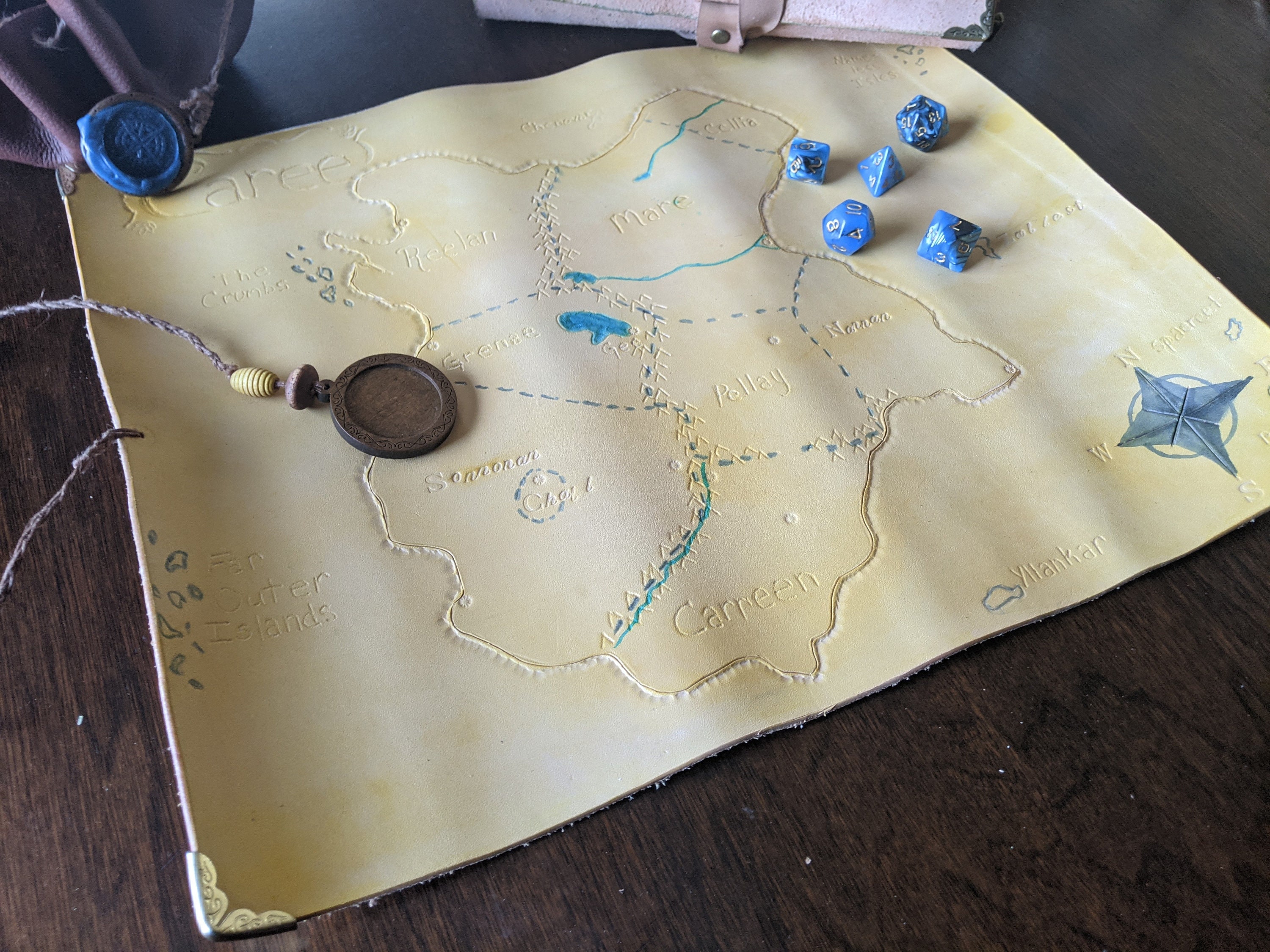 Custom Leather Map 12x15 - Etsy