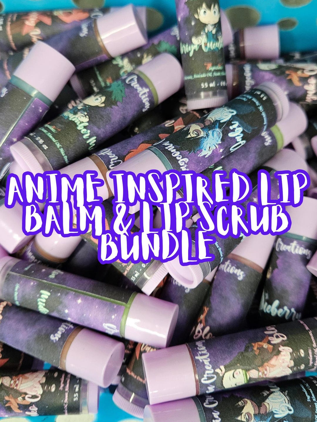 Anime Inspired PT 2 Lip Balm, Lip Scrub and Lip Gloss Bundle, Manga ...