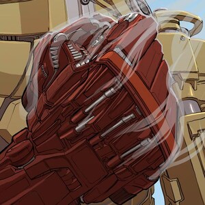 One Punch Man Mecha Museum Quality Art Print, Hand Drawn Anime Fan ...