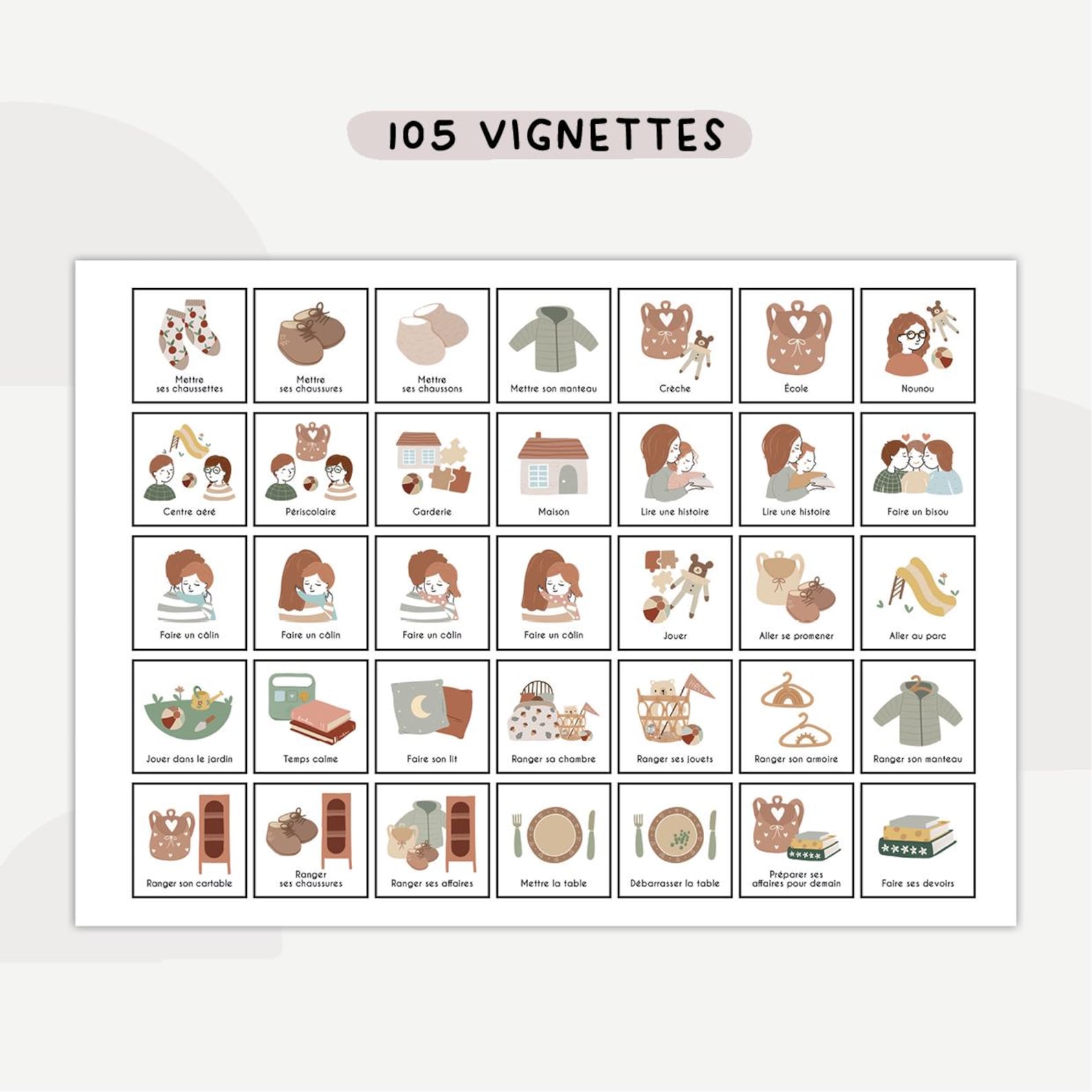 Personalized Kids Routine Charts, Montessori Visual Schedules, Morning ...