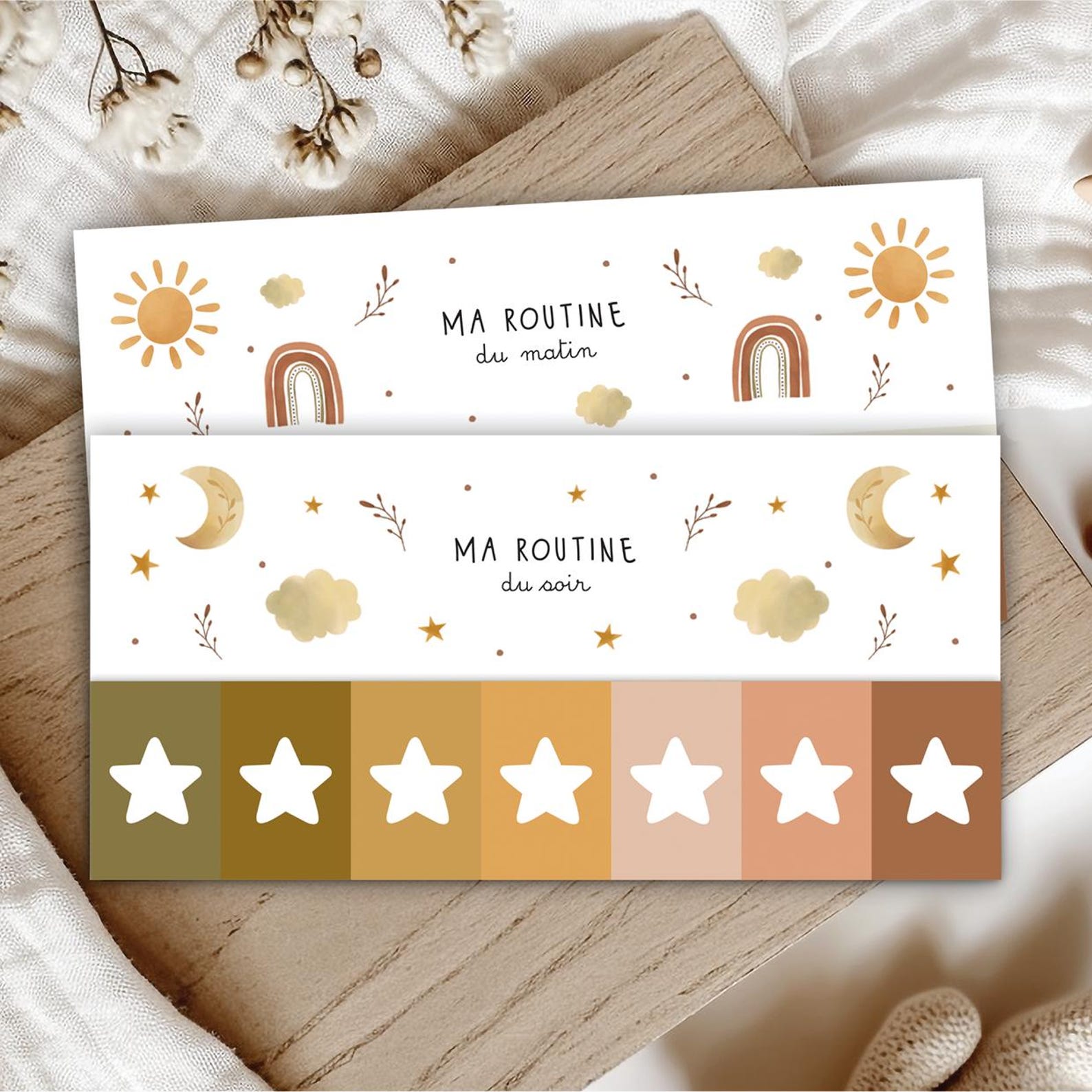 Personalized Kids Routine Charts, Montessori Visual Schedules, Morning ...