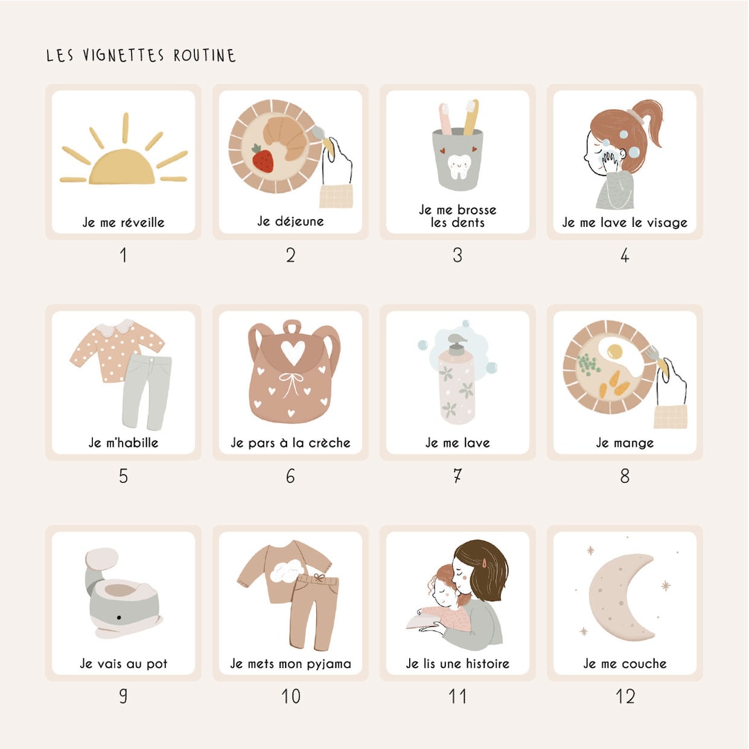 Routine Vignettes / Montessori Motivation Chart Learning, Autonomy ...