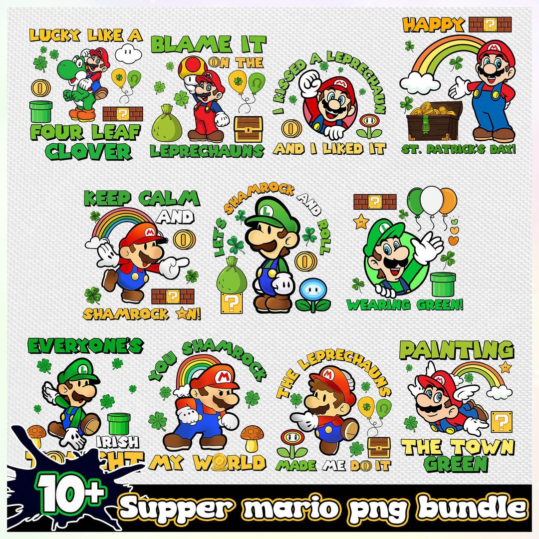 Super Mario PNG Bundle, Super Mario Bundle, Super Mario Transparent PNG ...