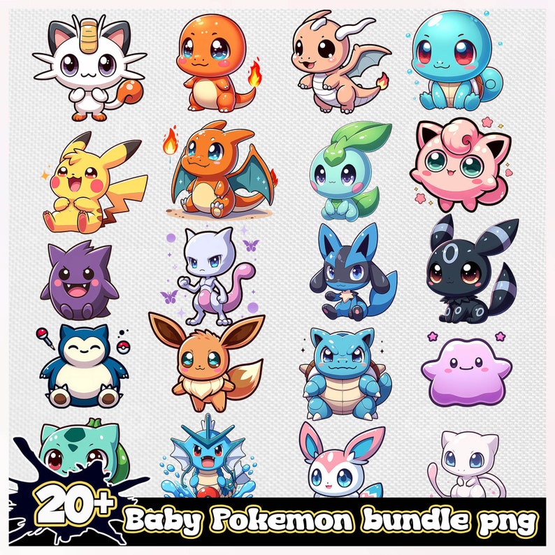 Pokemon Clipart Pokemon PNG Clipart Pokemon Bundle Pocket Monsters ...