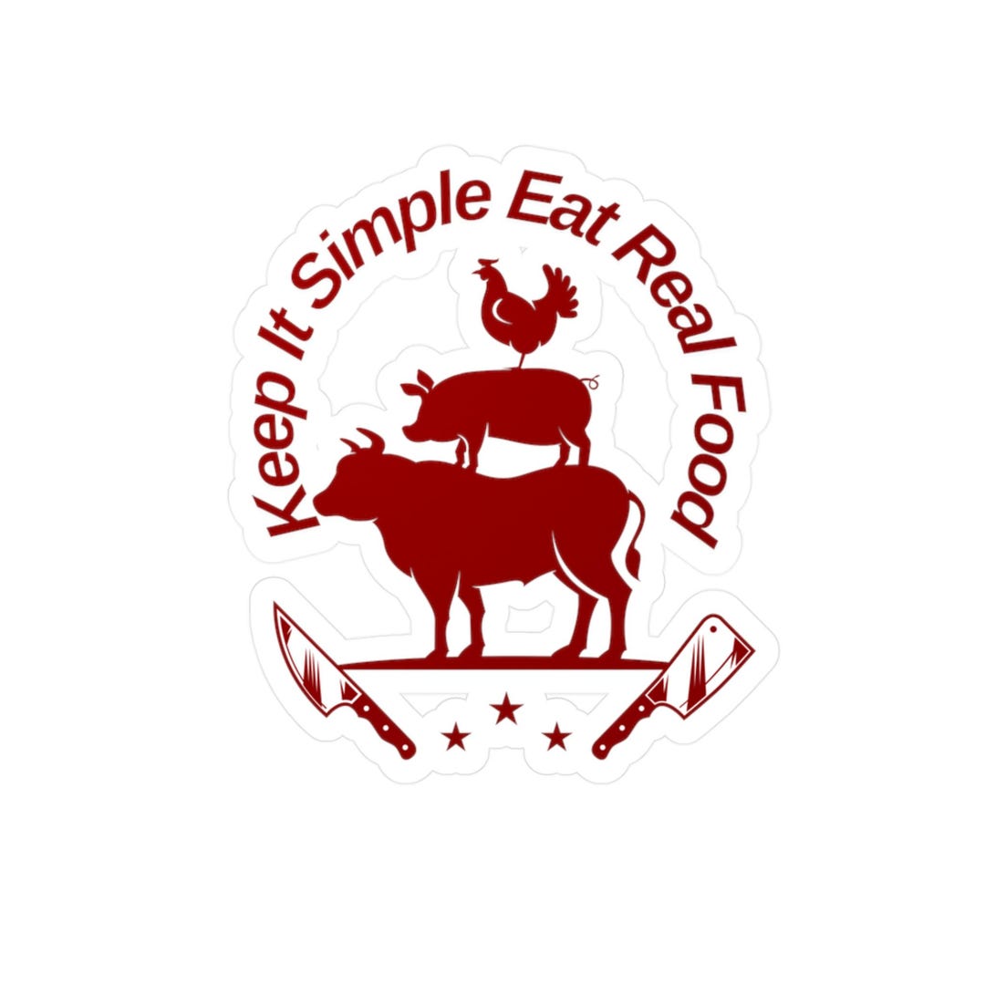 Carnivore Vinyl Sticker, Real Food Decal, Laptop Decor, Water Bottle ...