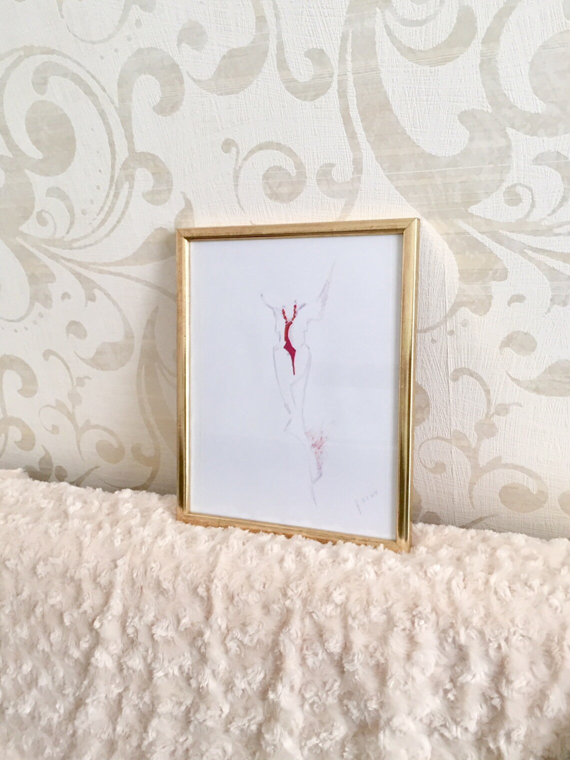 PRINT AT HOME Handmade Drawing of an Angel Digital Print Original ...