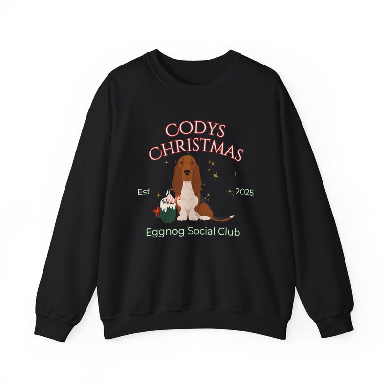 Basset Hound Dog Christmas Social Club Unisex Heavy Blend Crewneck ...