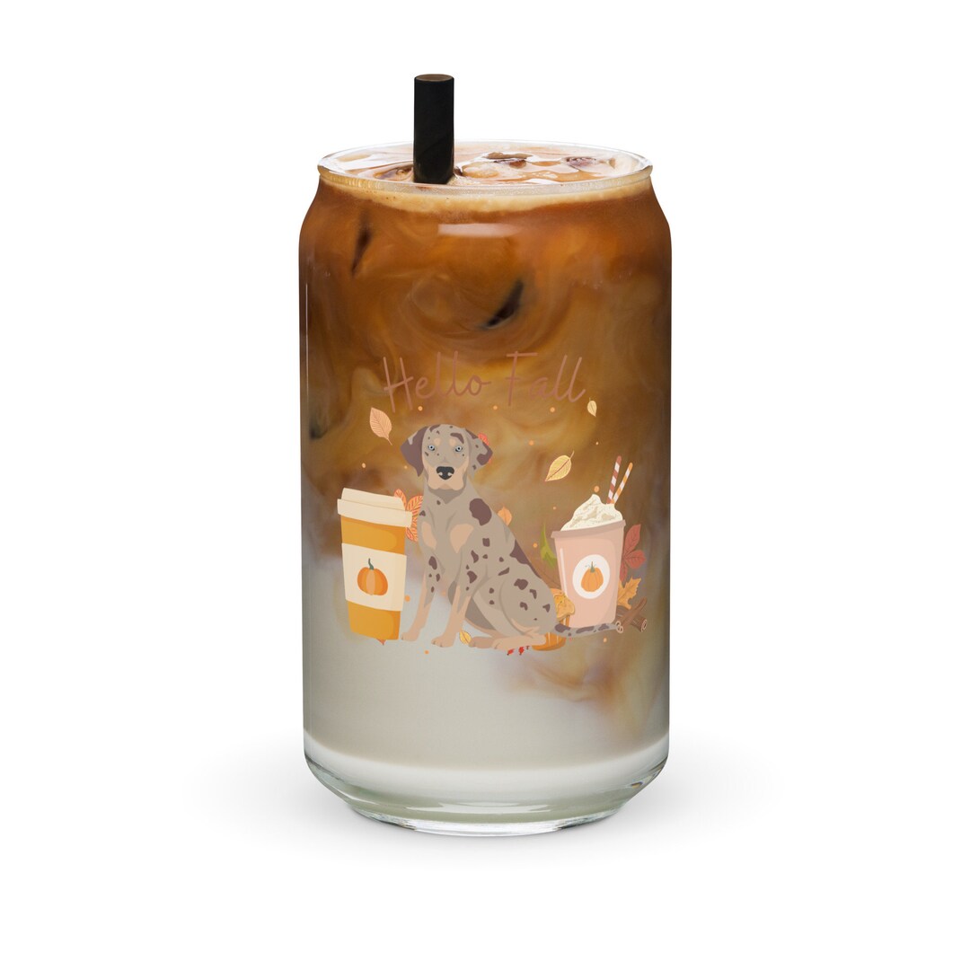 Catahoula Leopard Dog Fall Halloween Glass Tumblr 16oz - Etsy