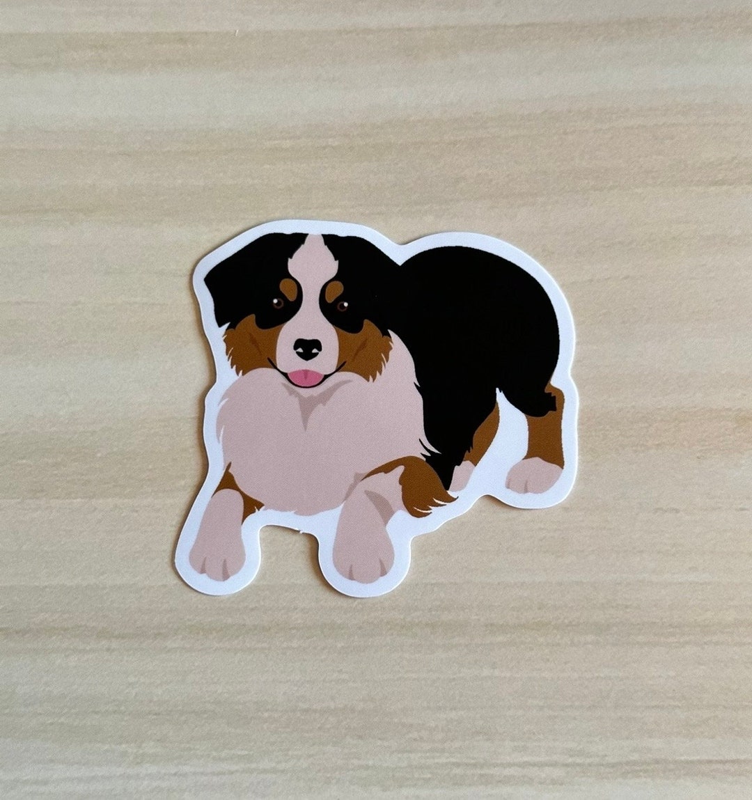 Mini Australian Shepherd Dog Sticker - Etsy