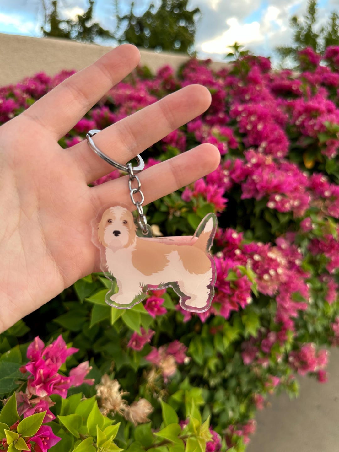 Petit Bassett Griffon Vendeen Dog 2.5in Acrylic Keychain, Dog Mom Gift ...