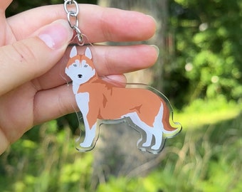 Siberian Husky Dog Keychain - Etsy