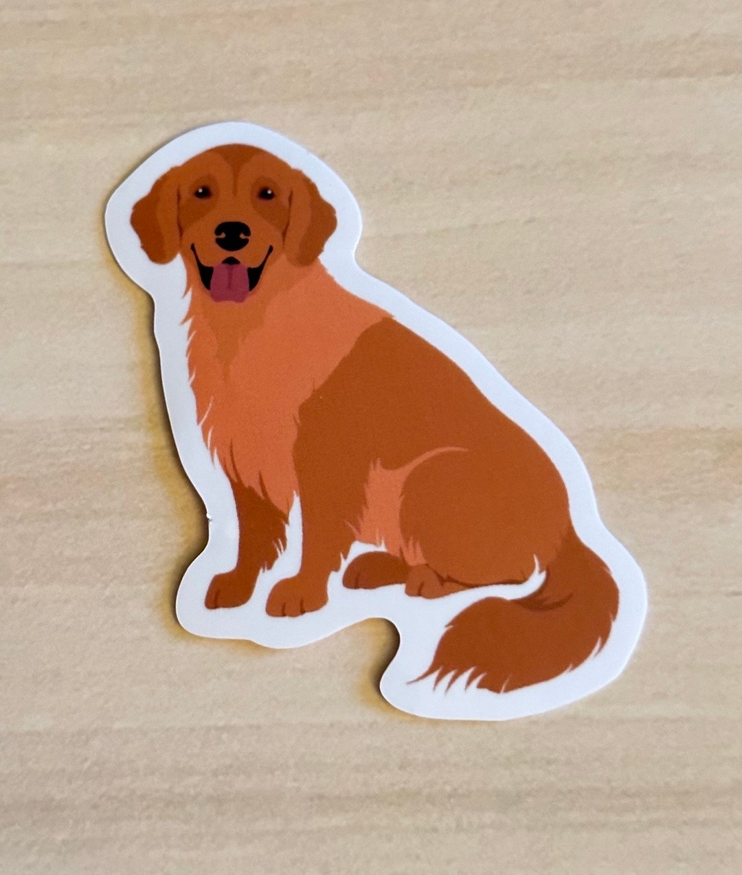 Golden Retriever Dog Sticker - Etsy