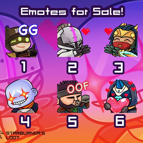 Destiny 2 Emote Set for Twitch/discord - Etsy