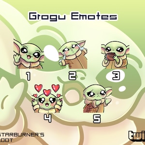 Mandalorian Baby Grogu Emote Set for Twitch, Discord and Youtube - Etsy
