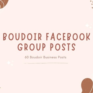 Boudoir Business Facebook Group Posts - Etsy