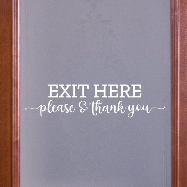 Exit Door Decal - Etsy