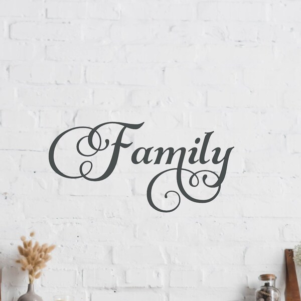 Family Cursive Sign - Etsy