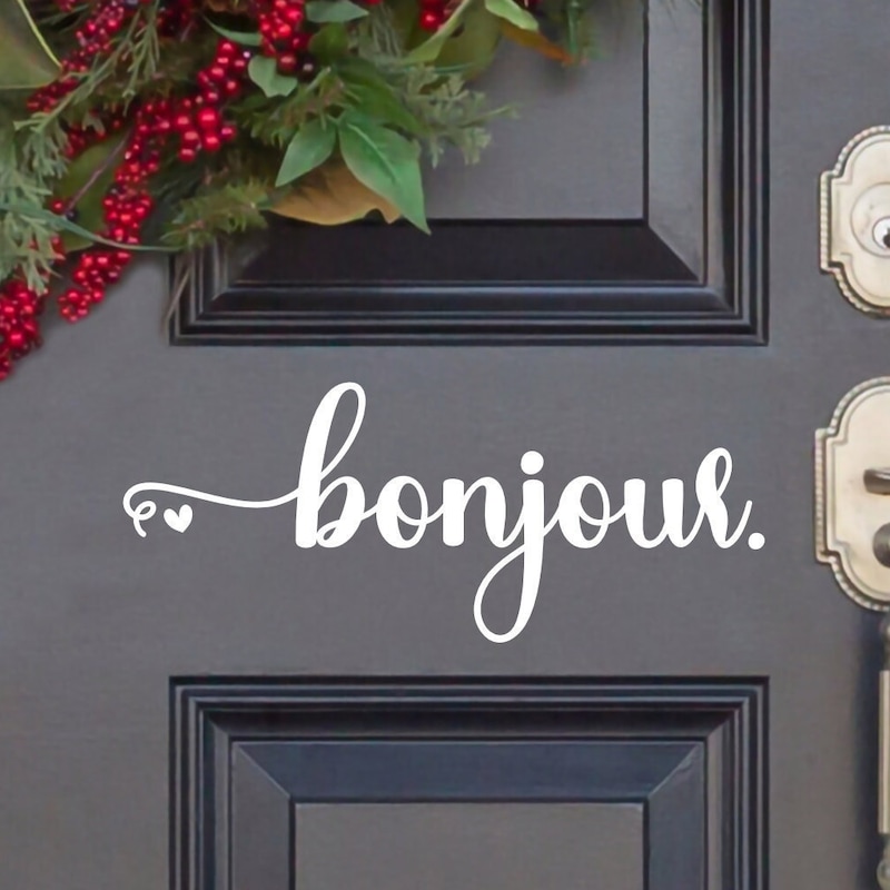 Bonjour Sign - Etsy
