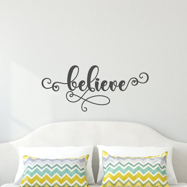 Believe Vinyl Decal - Etsy