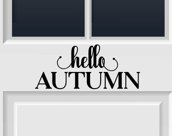 Hello Fall Stencil Fall Vinyl Decal Vinyl Stencil Stencil - Etsy