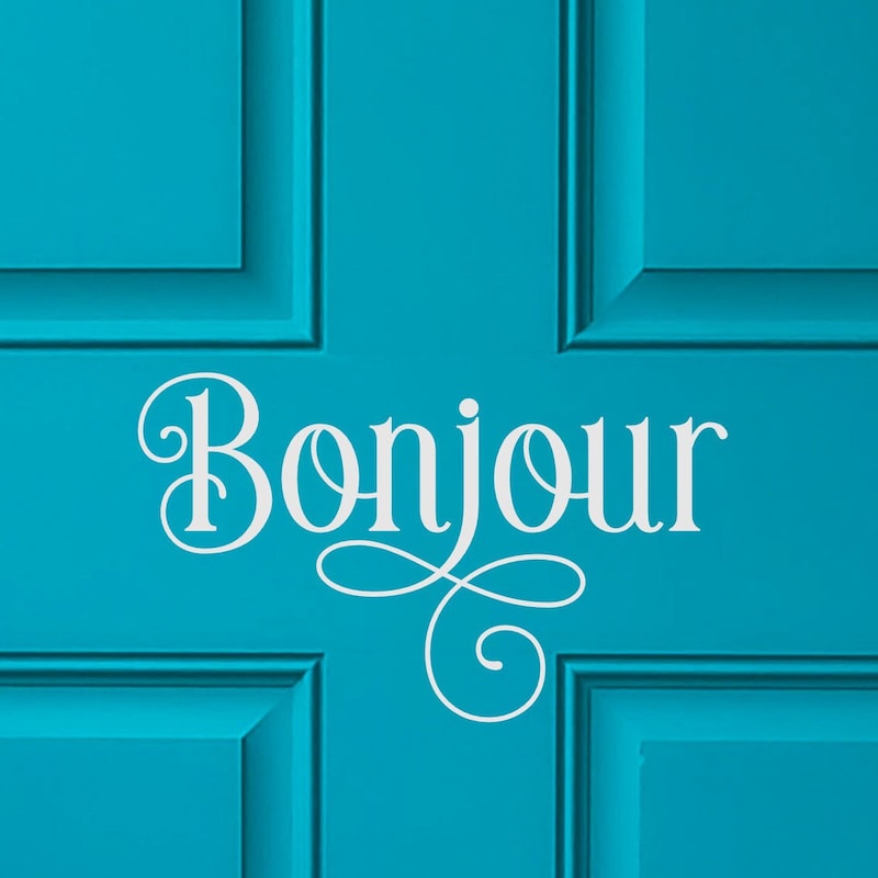 Bonjour Sign - Etsy
