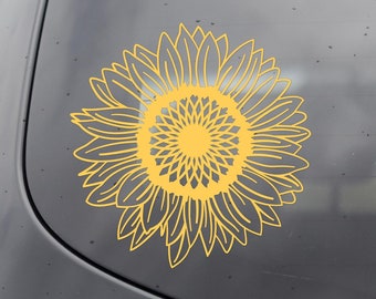 Sunflower Vinyl Decal Sunflower Decal Sunflower Car Decal Sunflower ...