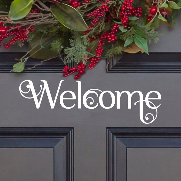 Welcome Door Decal - Etsy