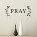Pray With Curved Leaves Vinyl Decal - Pray Sticker - Jesus Vinyl Decal ...