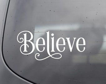 Believe Car Decal | Etsy