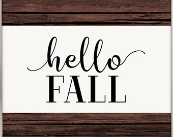 Hello Fall Stencil Fall Vinyl Decal Vinyl Stencil Stencil - Etsy