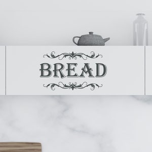 Bread With Scroll Decal - Bread With Scroll Sticker - Kitchen Decal ...