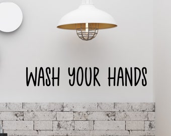 Cute Wash Hands Sign - Etsy