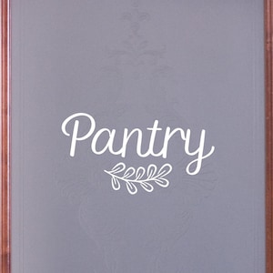 Pantry With Leaves Scroll Decal Kitchen Pantry Sticker Food Pantry Door ...