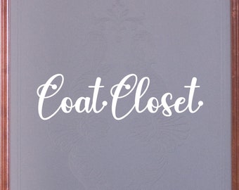 Coat Closet Door Sign - Etsy