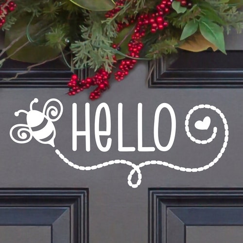 Hello Front Door Vinyl Sticker Decal Trendy Hello. Available - Etsy