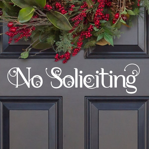 No Soliciting Decal - Etsy