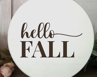 Hello Fall Stencil Fall Vinyl Decal Vinyl Stencil Stencil - Etsy