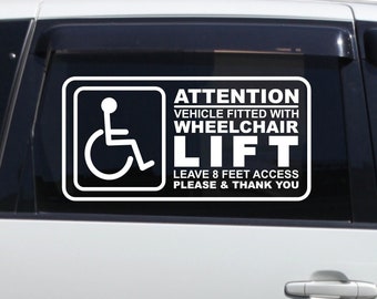 Please Leave Room for My Wheelchair Car Decal Sticker Truck Window ...