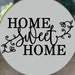 Floral Home Sweet Home Vinyl Decal Home Sweet Home Sticker - Etsy